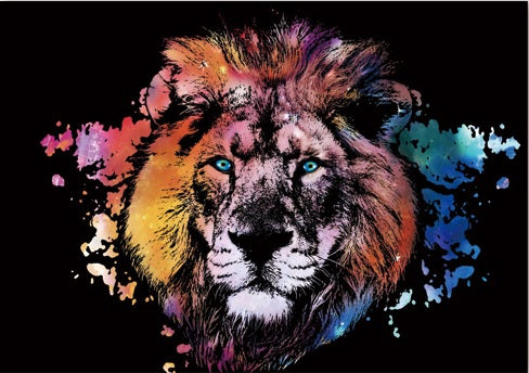 Scratch Art Animals Lion